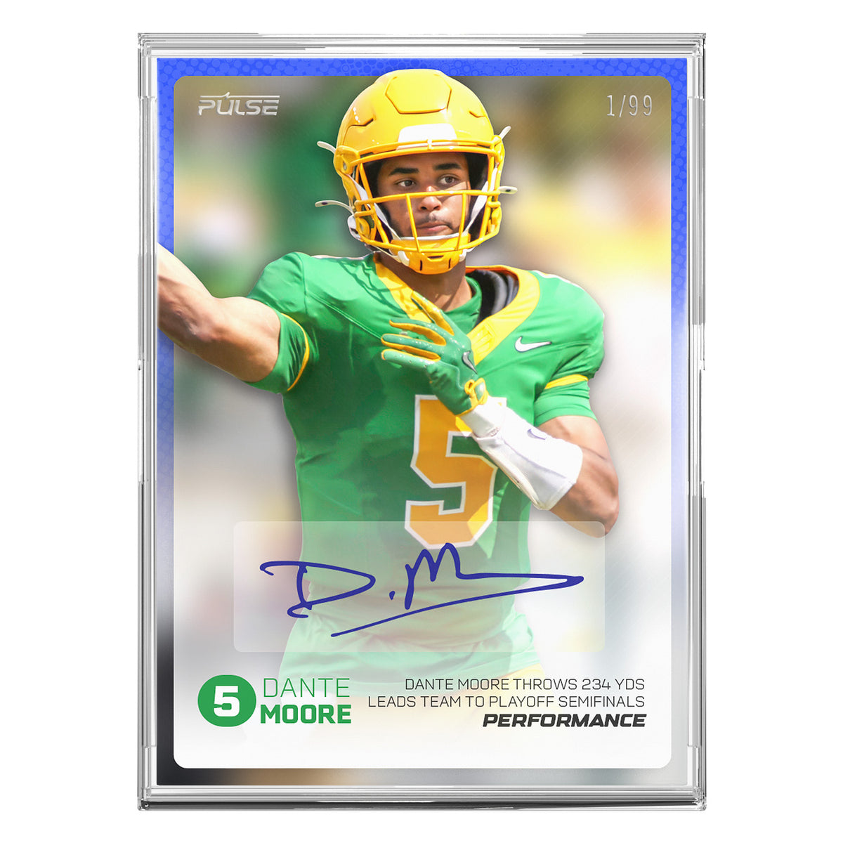 2026 Pulse On Demand Dante Moore Performance Autograph Card