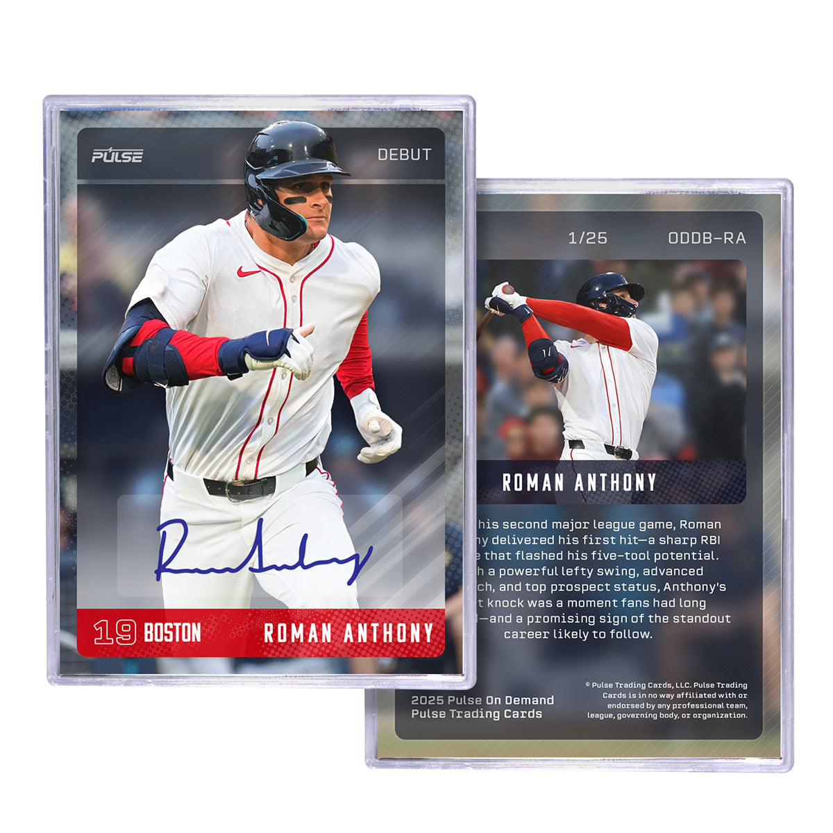 2025 Pulse On Demand Roman Anthony Autographed Debut Card (Serial Numb