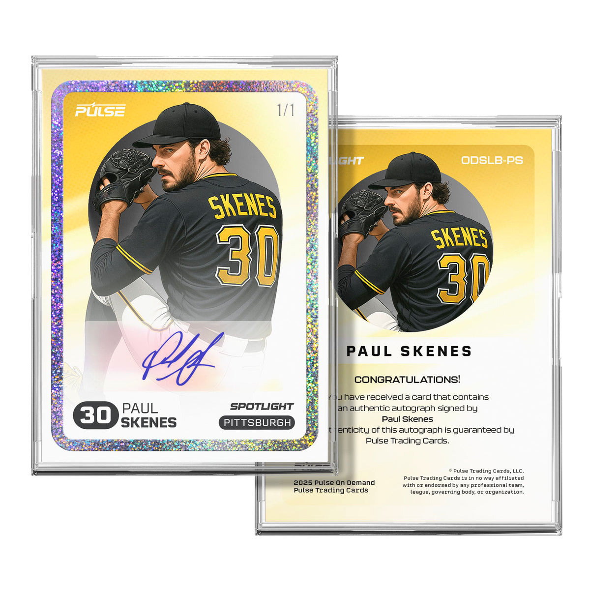 2025 Pulse On Demand Paul Skenes Autographed Spotlight Card